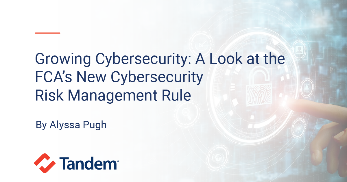 Growing Cybersecurity: A Look at the FCA’s New Cyber Risk Management ...