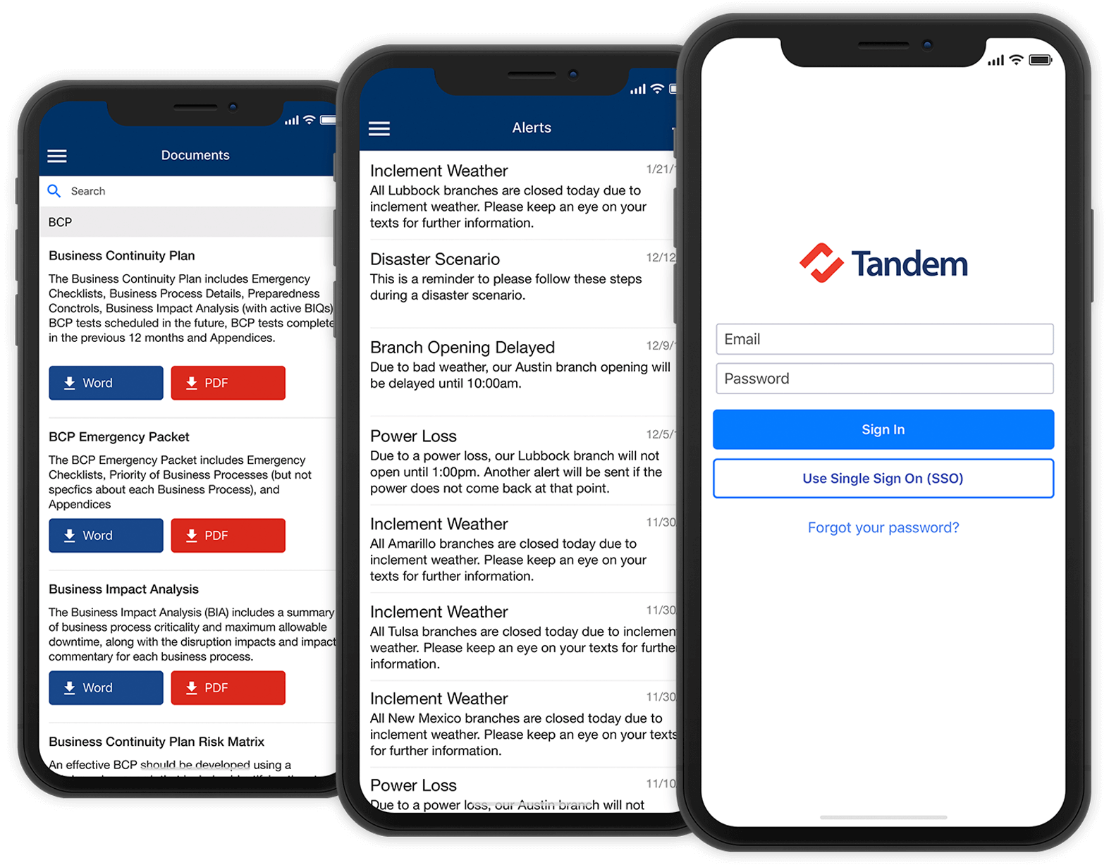 Business Continuity Planning Software - Tandem