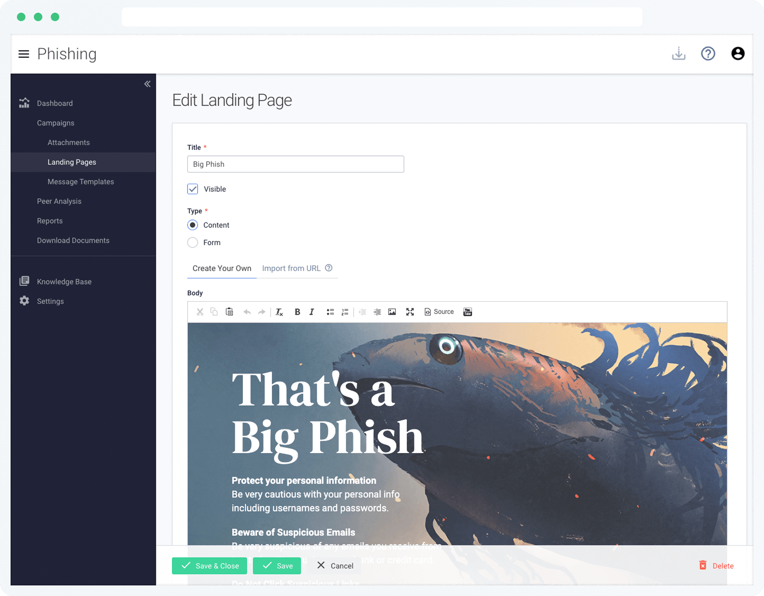Phishing Security Awareness Software - Tandem