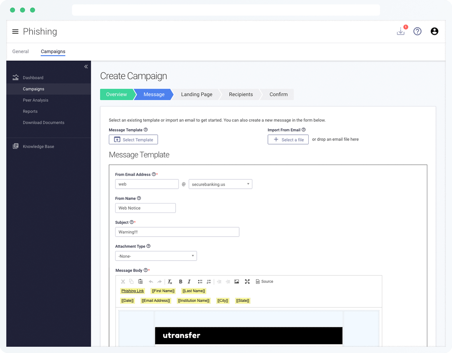 Phishing Security Awareness Software - Tandem