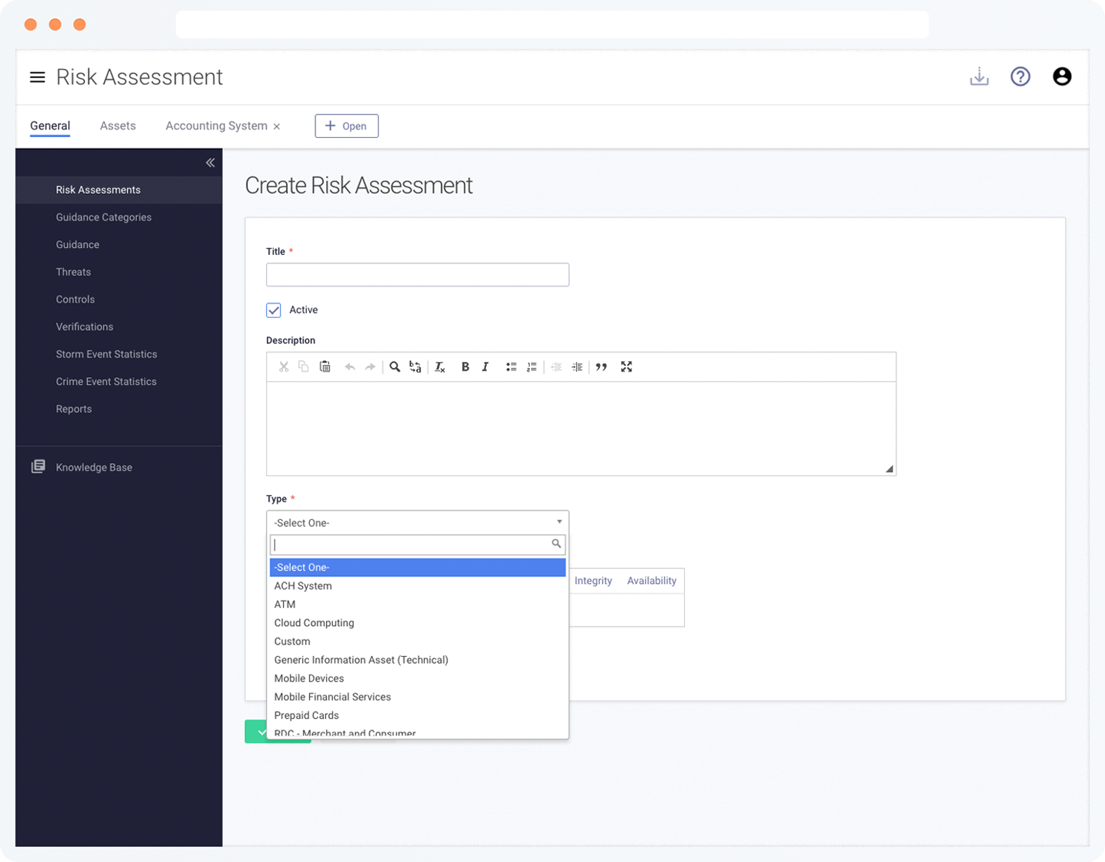 Information Security Risk Assessment Software - Tandem